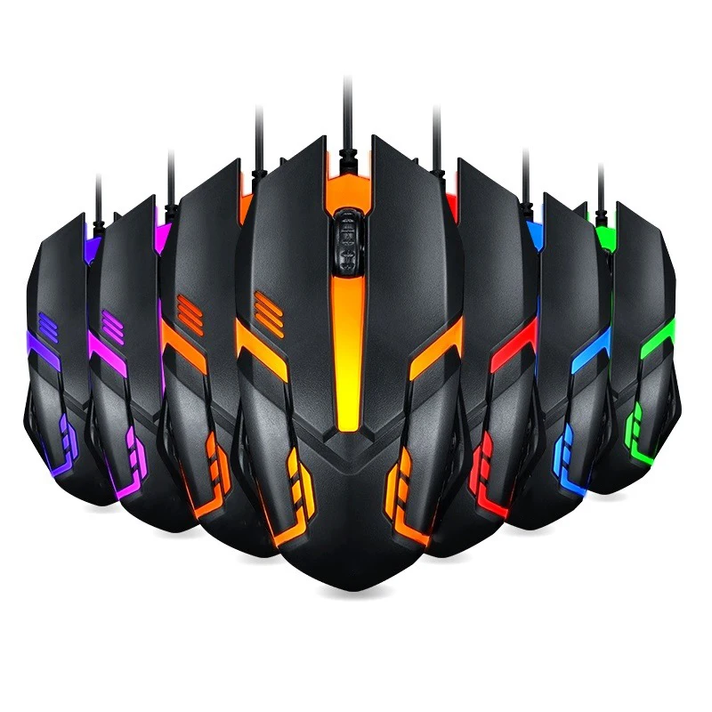 Popular 7 Colors Breathing Light Led Gaming Mouse Wired Usb Optical 1 ...