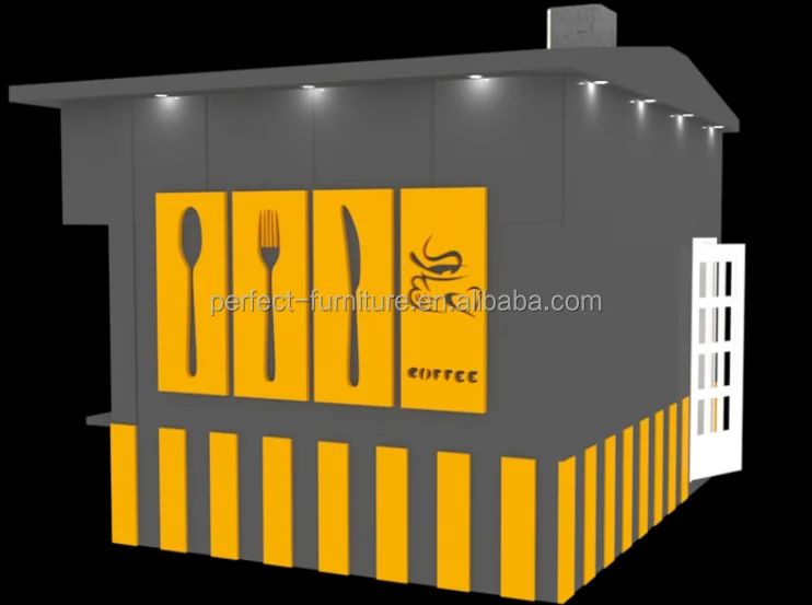 Custom Fast Food Kiosk Design - Indoor Noodle Booth