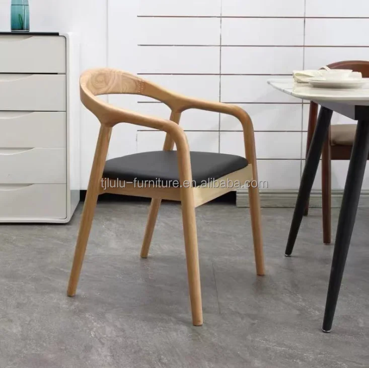 Nordic Light Luxury Hotel Cafe Fabric or Leather Upholstered Ding Chair