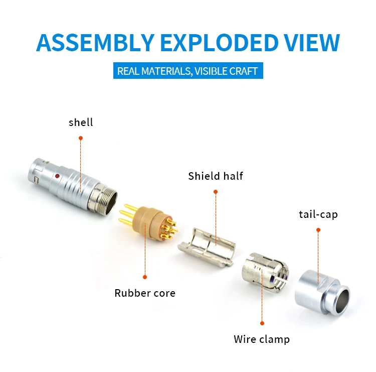 4pin B Series Egg Ecg Eeg Exg Epg Male Female Push Pull Connector ...