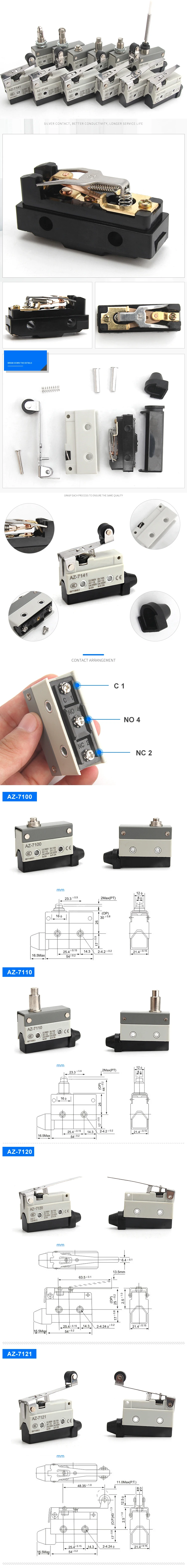 Micro Switch Tz Az Cz-7310 Limit Switch Travel Switch 1no1nc Ip65 - Buy ...