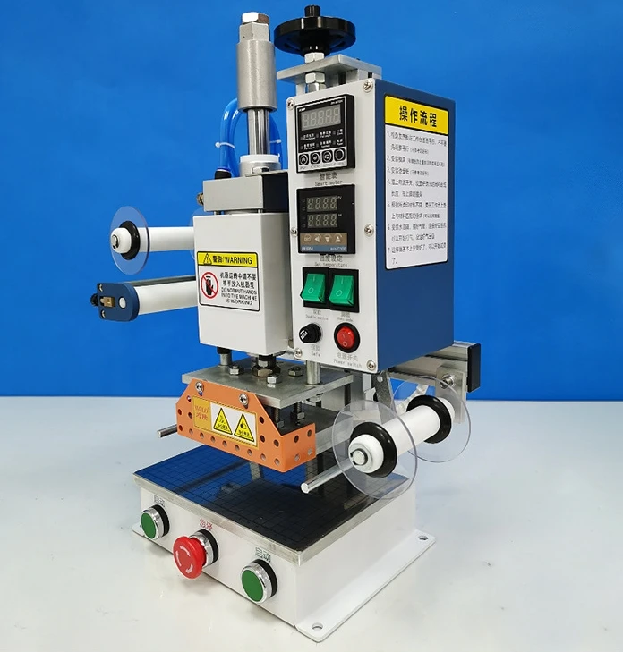 Small Pneumatic Digital Foil Leather Logo Heat Emmbossed T Slot Hot ...