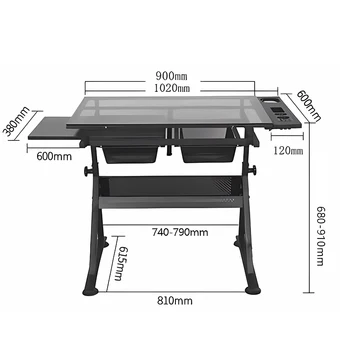 Professional Architectural Drawing Table Multi Functional Foldable ...