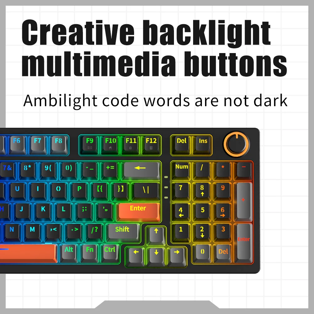 85% Hot Swappable Mechanical Gaming Keyboard - 98 Keys, RGB LED, Blue ...
