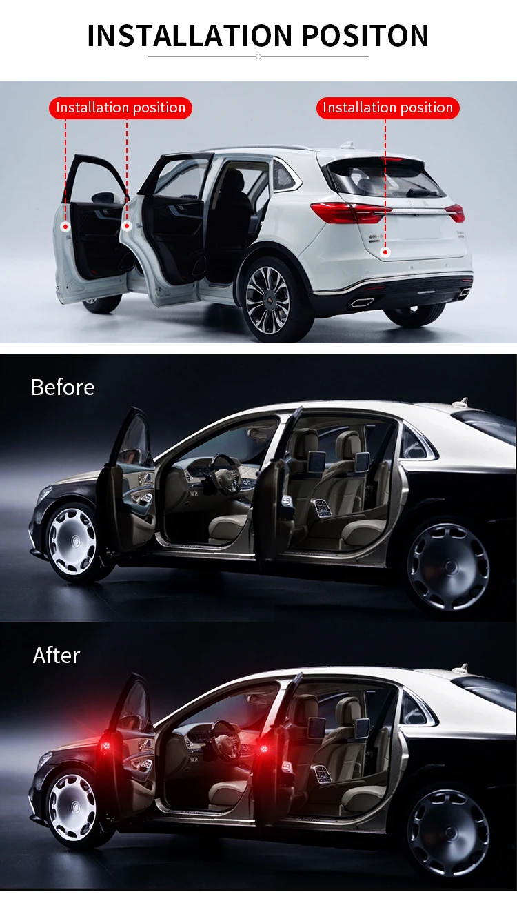 Car Vehicles Safety Door Opening Notification Sensor Light Auto Door ...