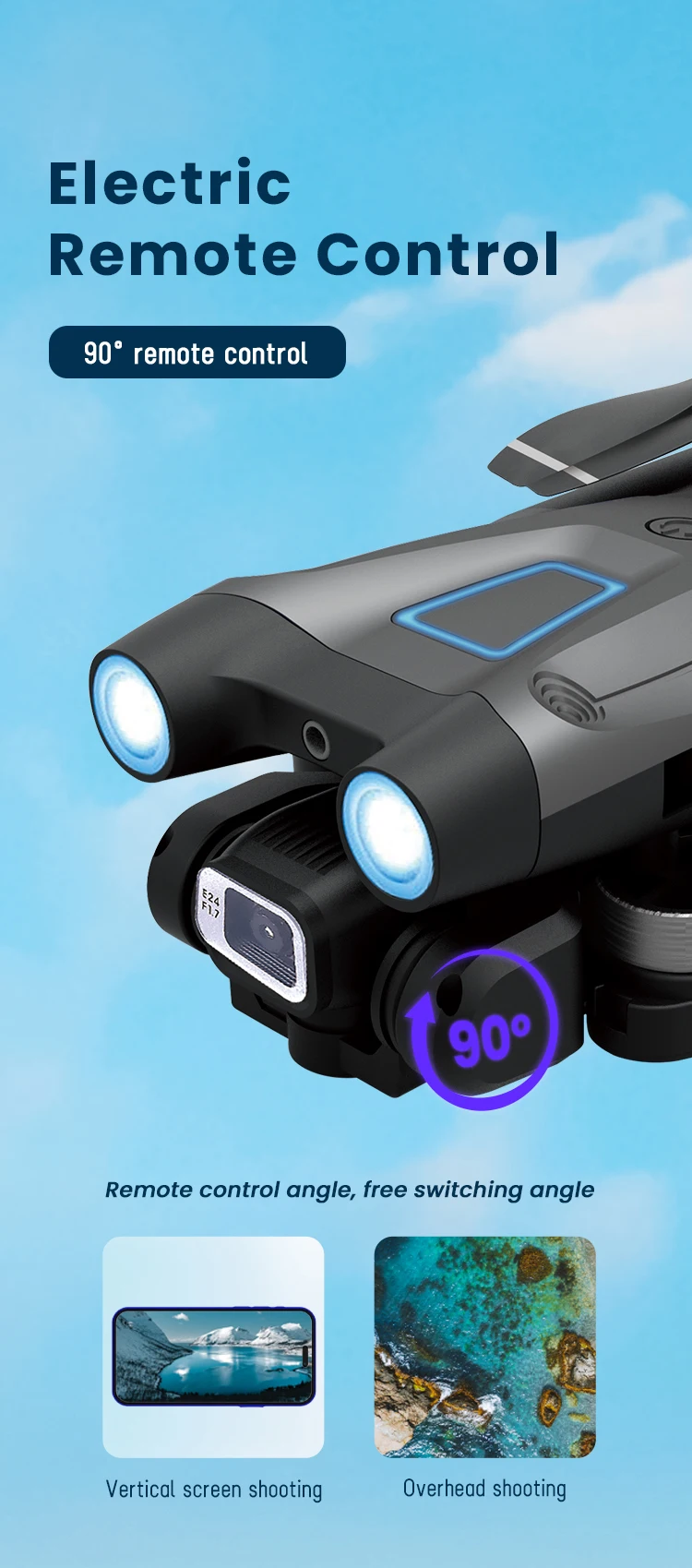 W1 Pro Smart Drone - 15mins Flight Time & Obstacle Avoidance