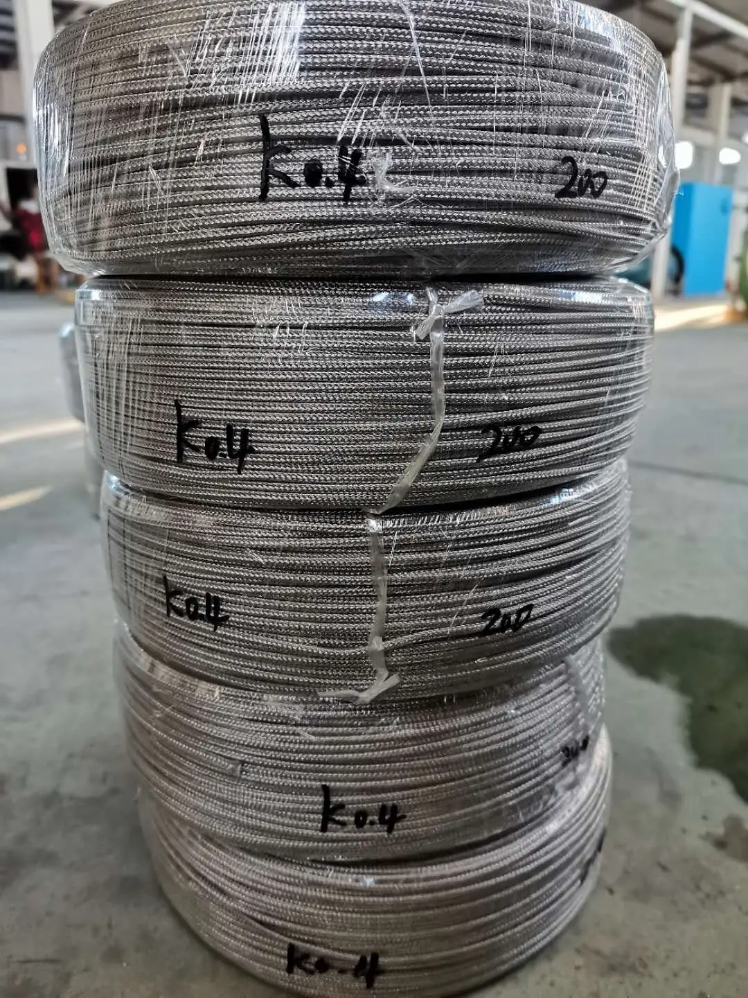 Kx Type 2core X 0.4mm Thermocouple Wire Stainless Steel Shield Fiber ...