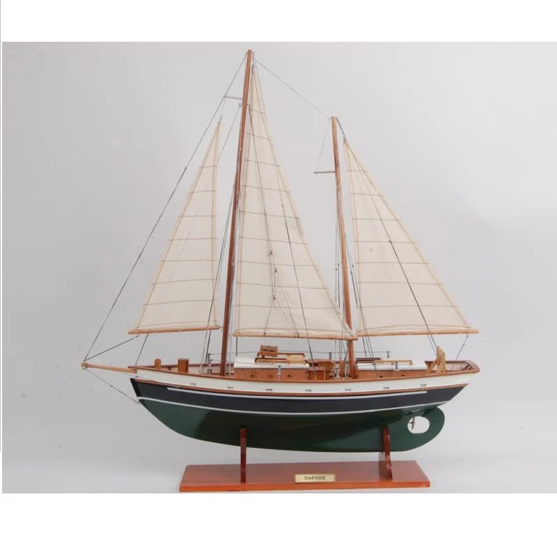 Daphne Model Ship Handcrafted Wooden Replica With Display Stand