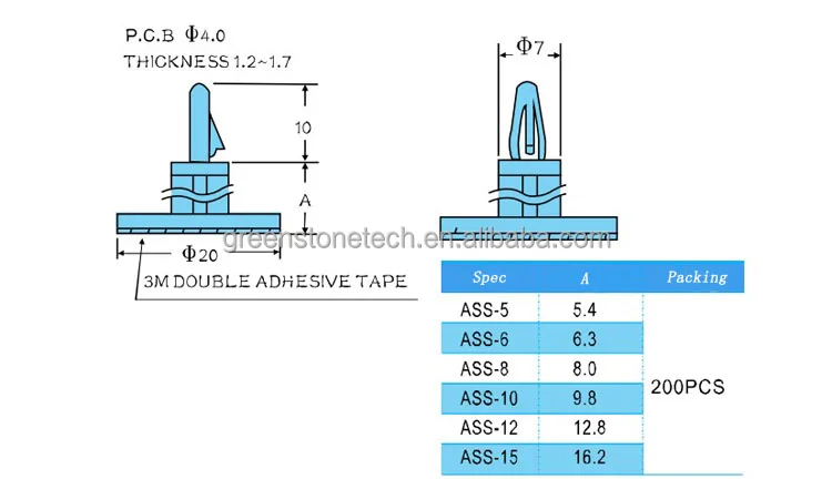 Self Adhesive Nylon PCB Spacer Support Adhesive PCB Standoffs