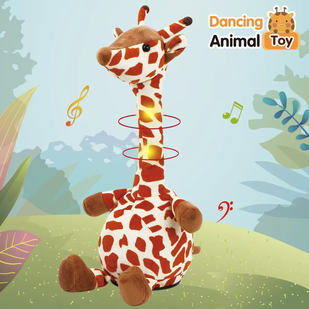 Professional Custom Talking Singing Plush Toy Dancing Giraffe Little ...