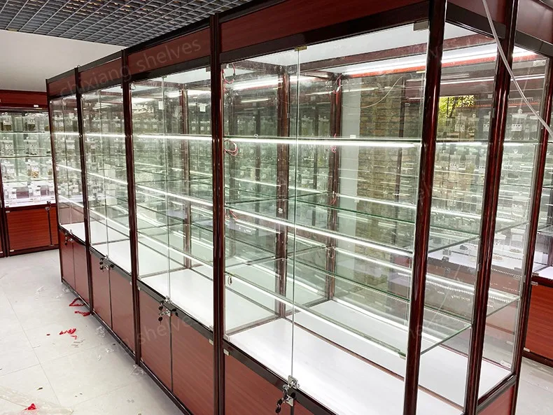 Fashionable Aluminum Glass Display Cabinet with LED Light Boutique ...