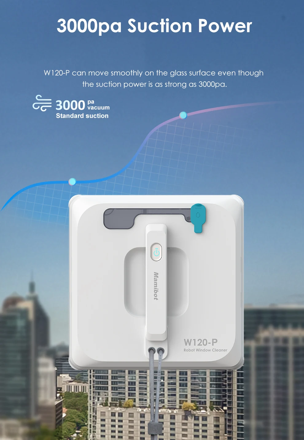 Mamibot Square Robot Window Cleaner W120-p Robotic Window Cleaner With ...