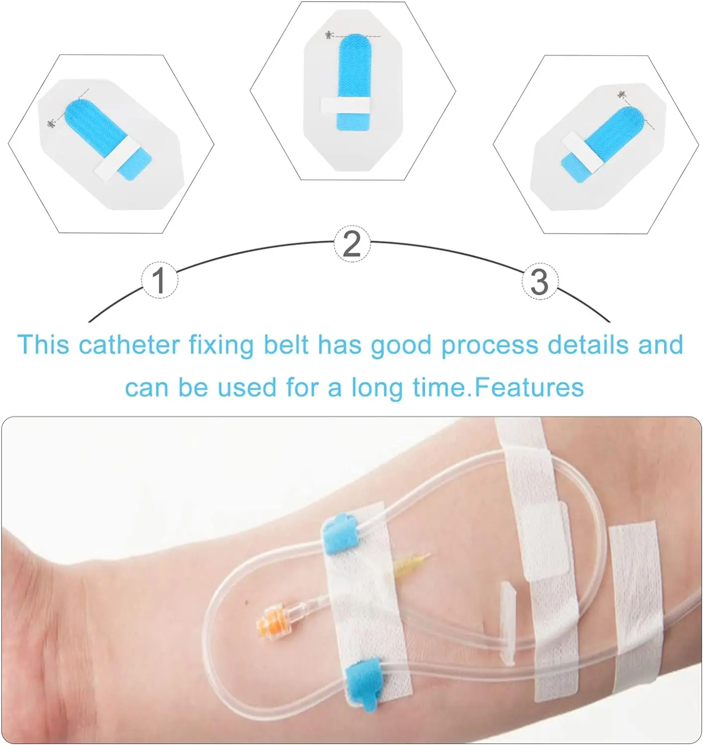 6*7cm Disposable Catheter Fixing Dressing Sterile Foley Catheter Tube ...