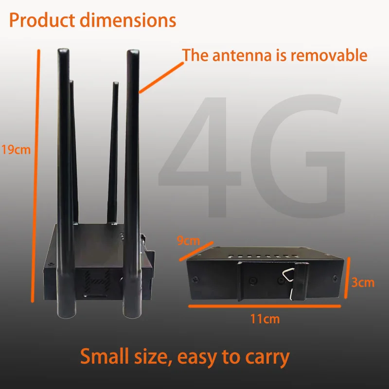 300mbps Ws300a Black 4g Lte Router 12v Dc Power Rj45 Port 4g Wifi ...