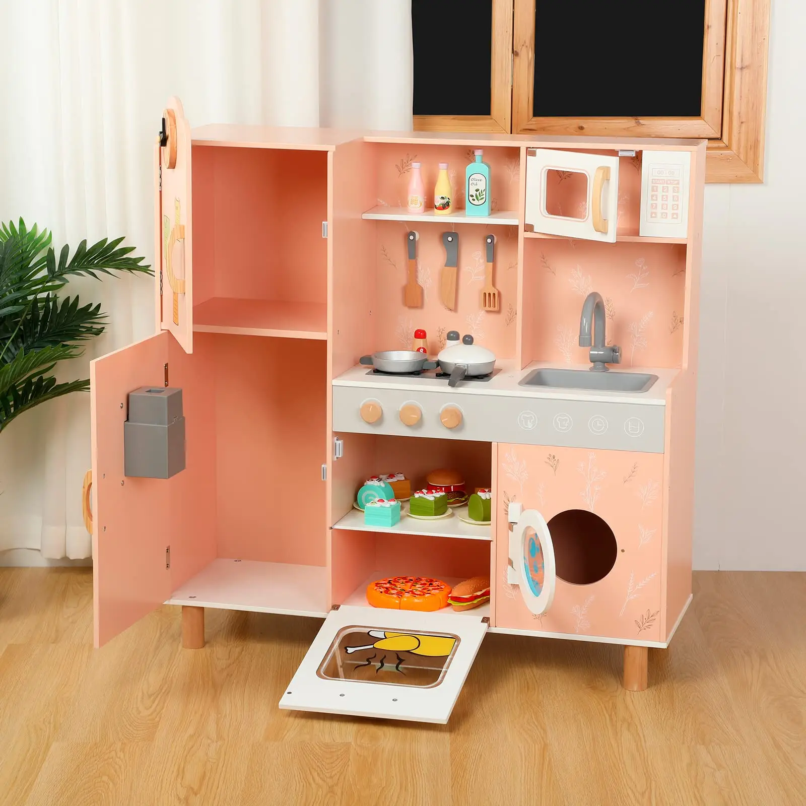 Wholesale Wooden Pretend Cooking Kitchen Toy Set for Kids with ...