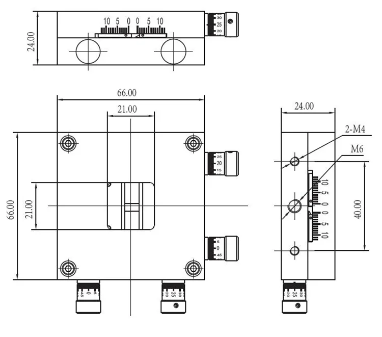 Manual 4 Axis Double Open Closing Optical Sight Cross Slit Lsxf3-20 ...