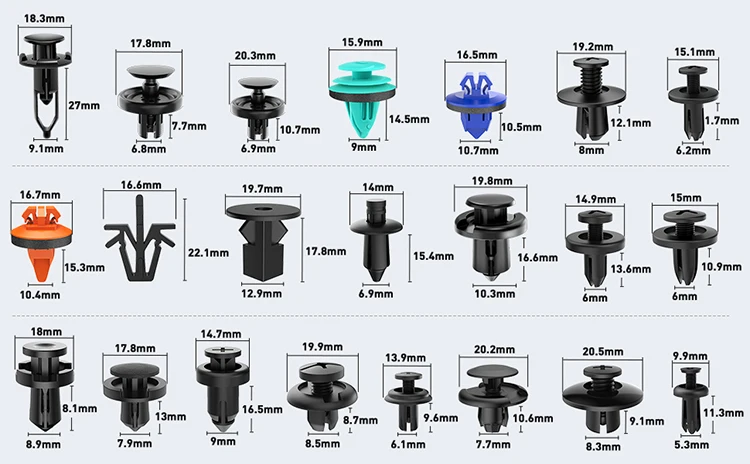 680pcs Car Clips & Fasteners - Universal Auto Solutions