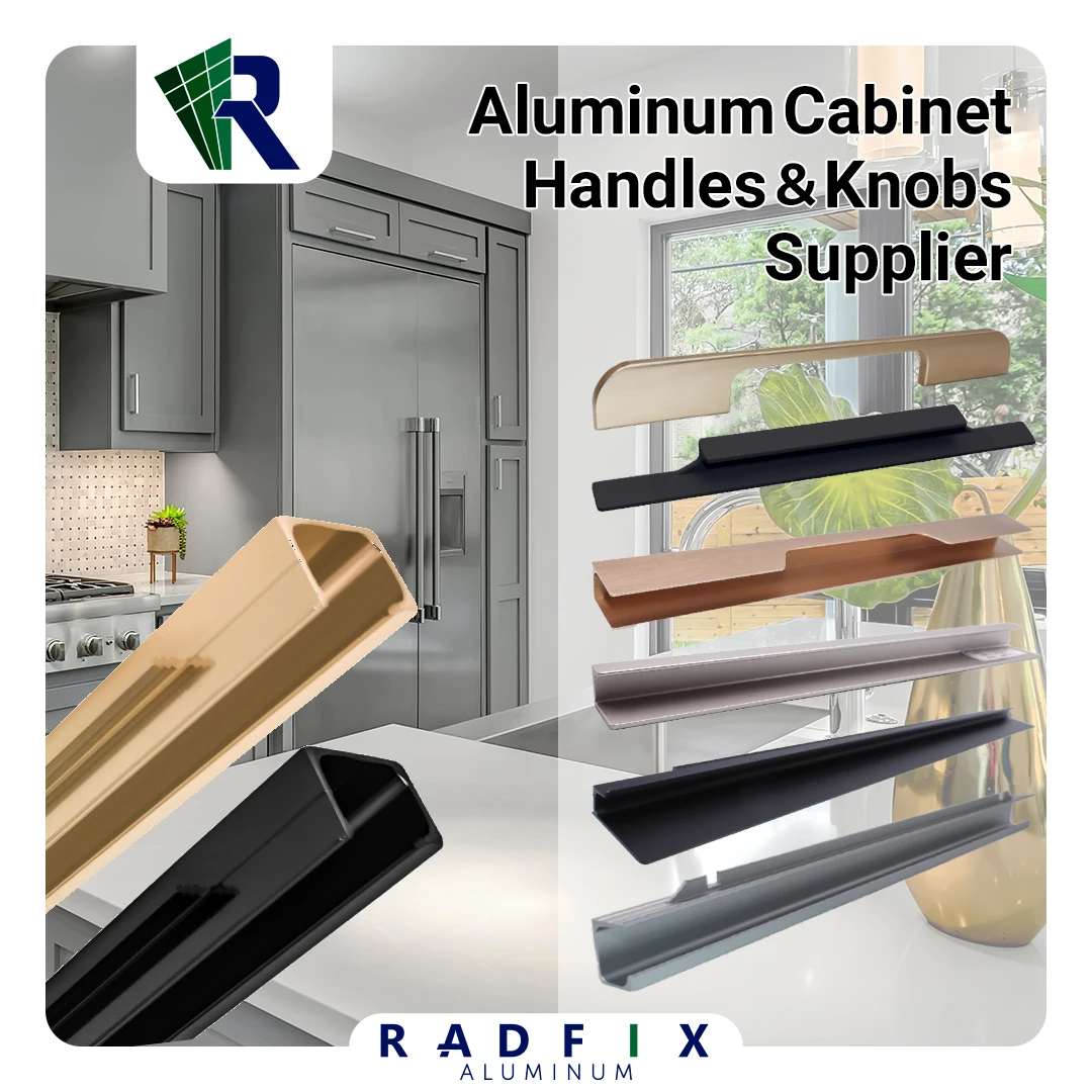 Modern Minimalist Aluminum Anodized Handles Kitchen Cabinet Handle ...