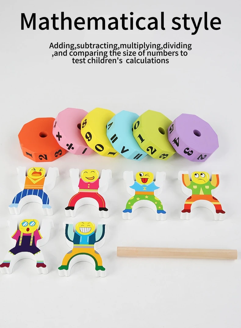 Montessori Math Learning Wooden Toys Cubes Arithmetic Educational ...