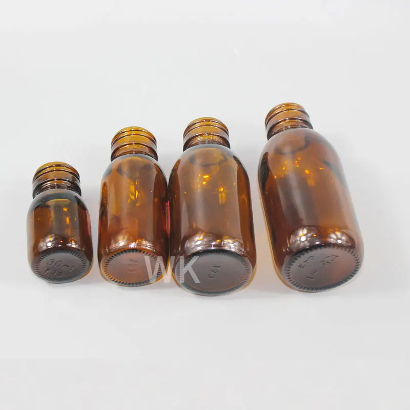 Custom 30ml 60ml 100ml 125ml 150ml 200ml 250ml 300ml 500ml Amber glass ...
