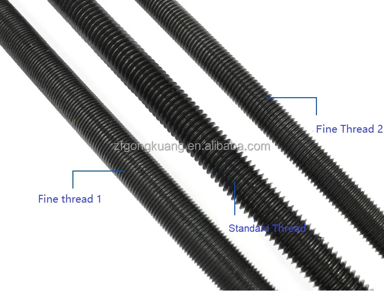 Hebei Fasteners Price Black Galvanized Zinc Fully Threaded Rod And ...