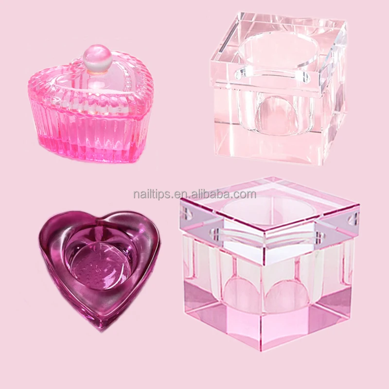 Crystal Nail Cup Cosmetic Container Crystal Bowl Manicure Washing Cup ...