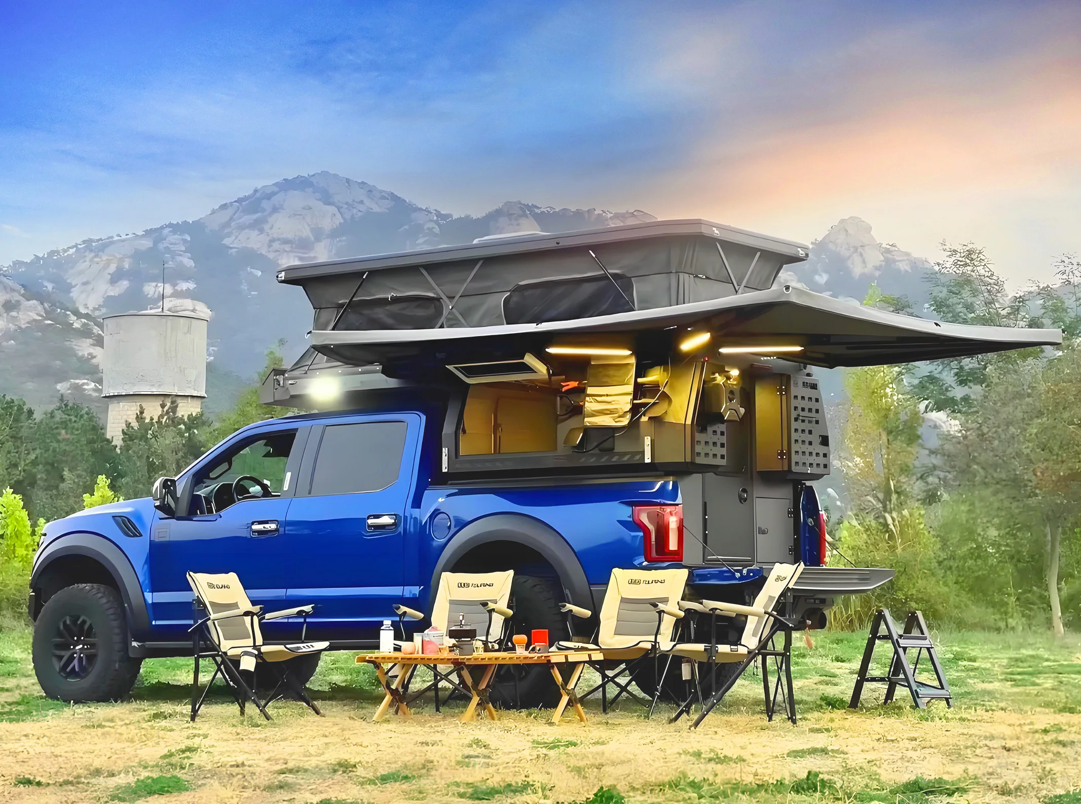 4x4 Aluminum Pickup Caravan Wilderness Adventure Outdoor Safari RV ...