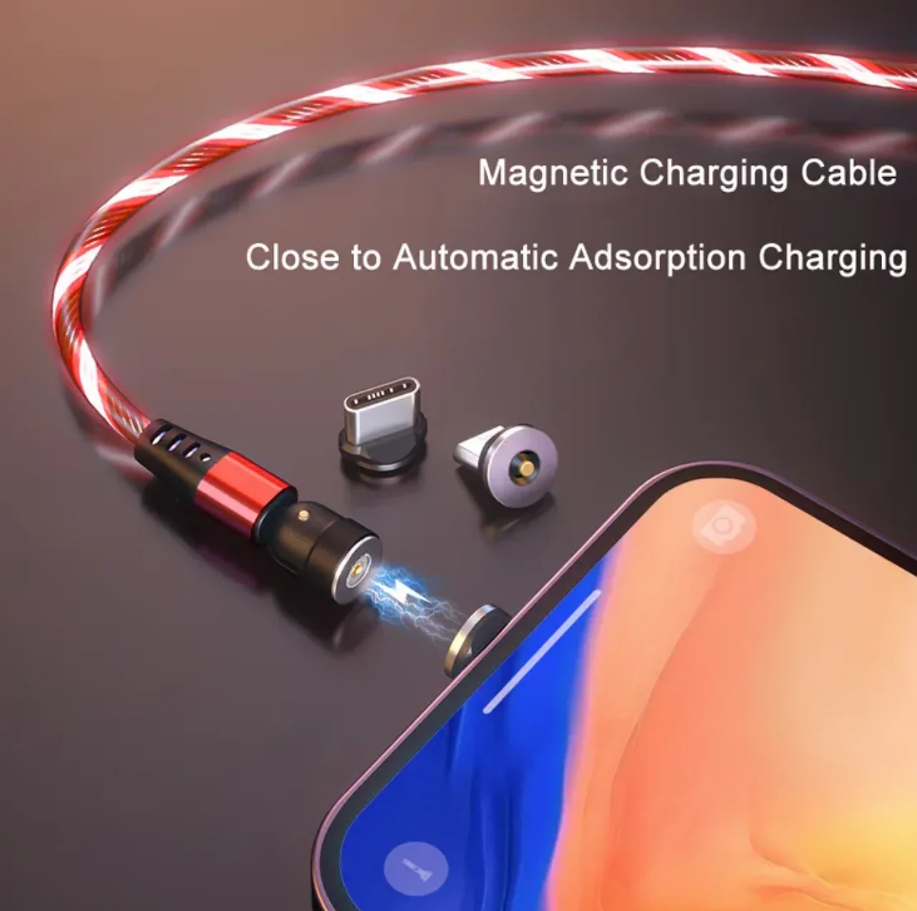 2m 540 Rotate Magnetic Cable Cell Phone Accessories Led Charging Cable ...