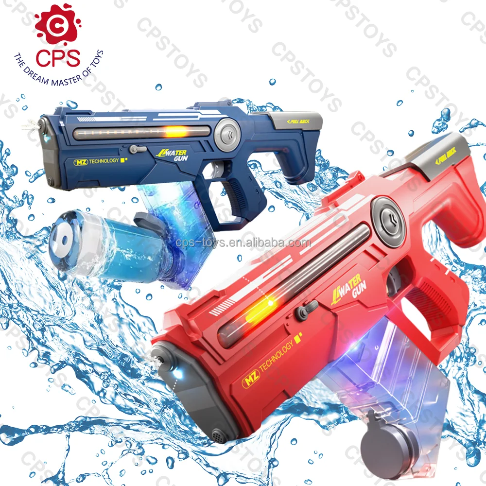 Powerful Electric Water Gun with LED Lights Automatic Water Squirt Gun ...