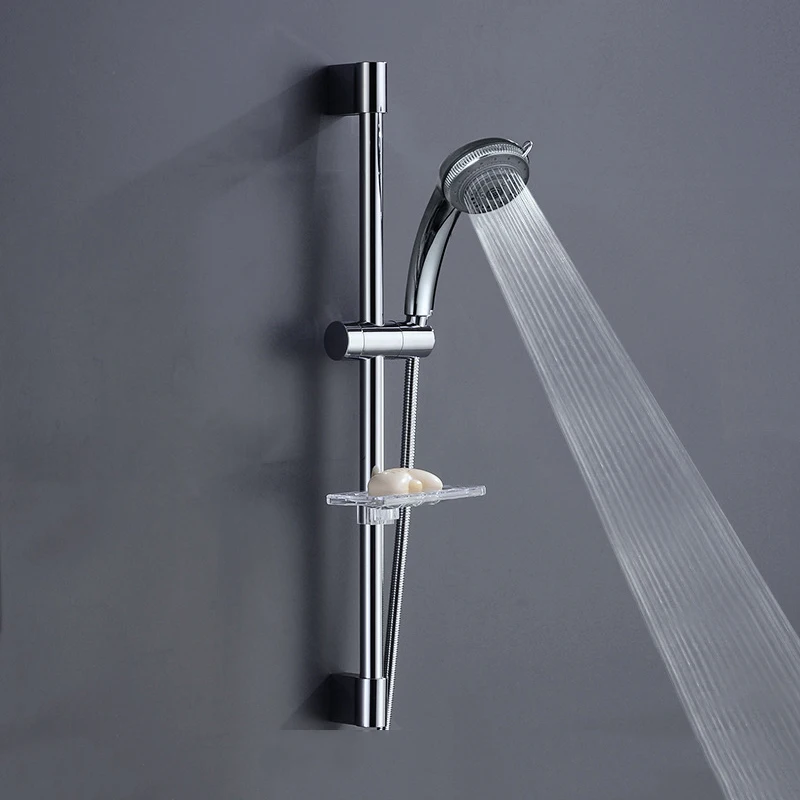 Stainless Steel Slide Bar Shower Head Adjustable Sliding Bar Round ...