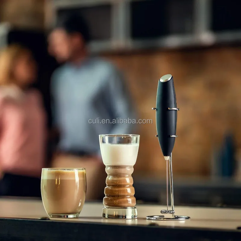 Auto Matcha Coffee Foam Maker With Stand Automatic Milk Frother Wand ...