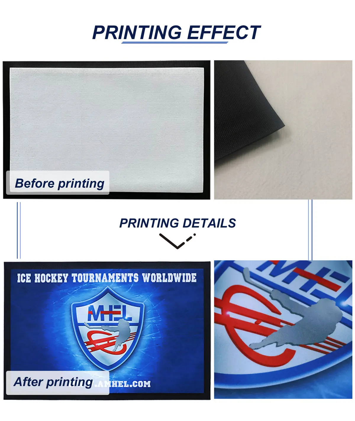 Wholesale Blank Dye Sublimation Blanks Rugs Carpet White Polyester Mat