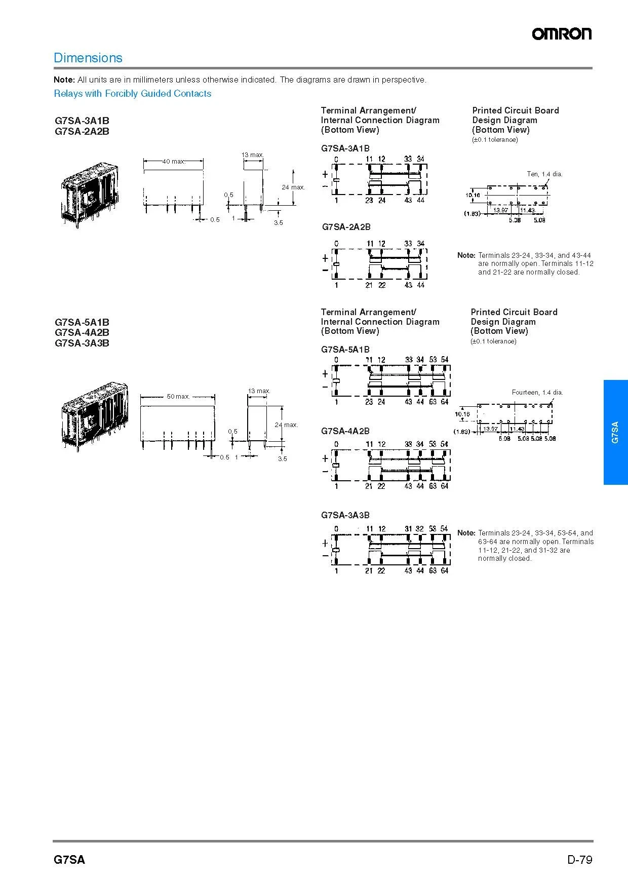 New Authentic Original Omron Safety Relay G7sa-3a1b 2a2b 3a3b 4a2b 5a1b ...