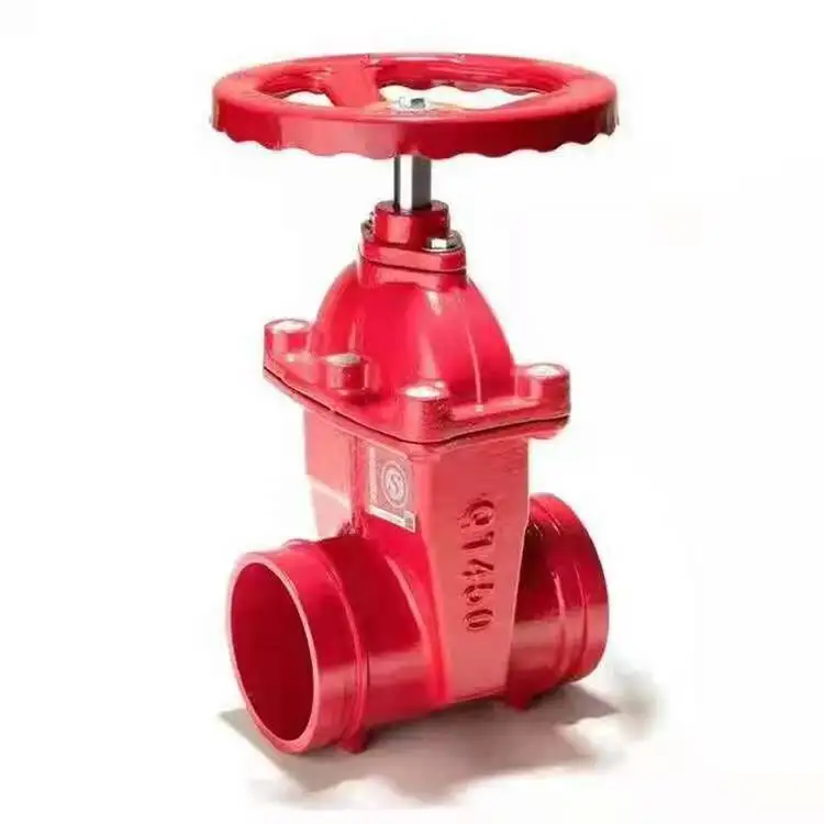Din Pn16 Dn100 Ductile Iron Indicator Pressure Groove End Gate Valve ...