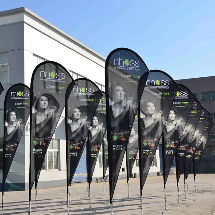 Outdoor Eco Promotional Flying Tear Drop Beach Flag Banner Double Sided ...