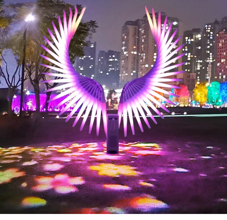 3D Custom LED Modeling Angel Wing Shape for Outdoor Lights