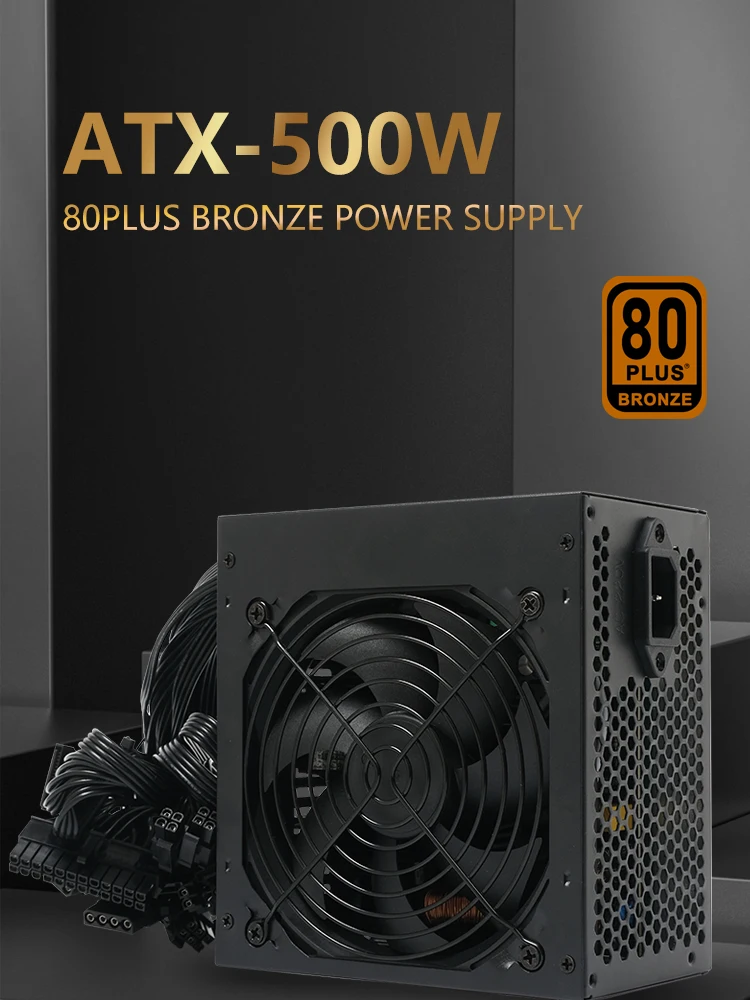 500W ATX 12V 2.3 Power Supply - Gold Standard Efficiency