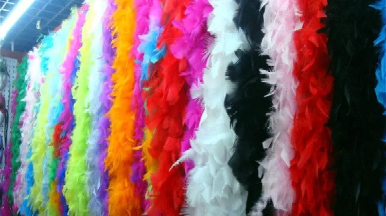 2 Yards/90g Fluffy Flower Craft Costume White Turkey Chandelle Feather ...