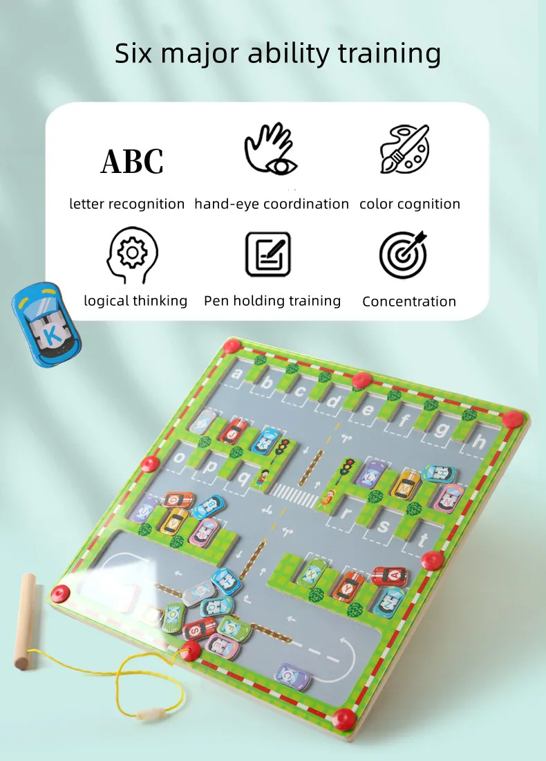 Magnetic Alphabet Maze Letter Puzzle Preschool Learning Activities ...