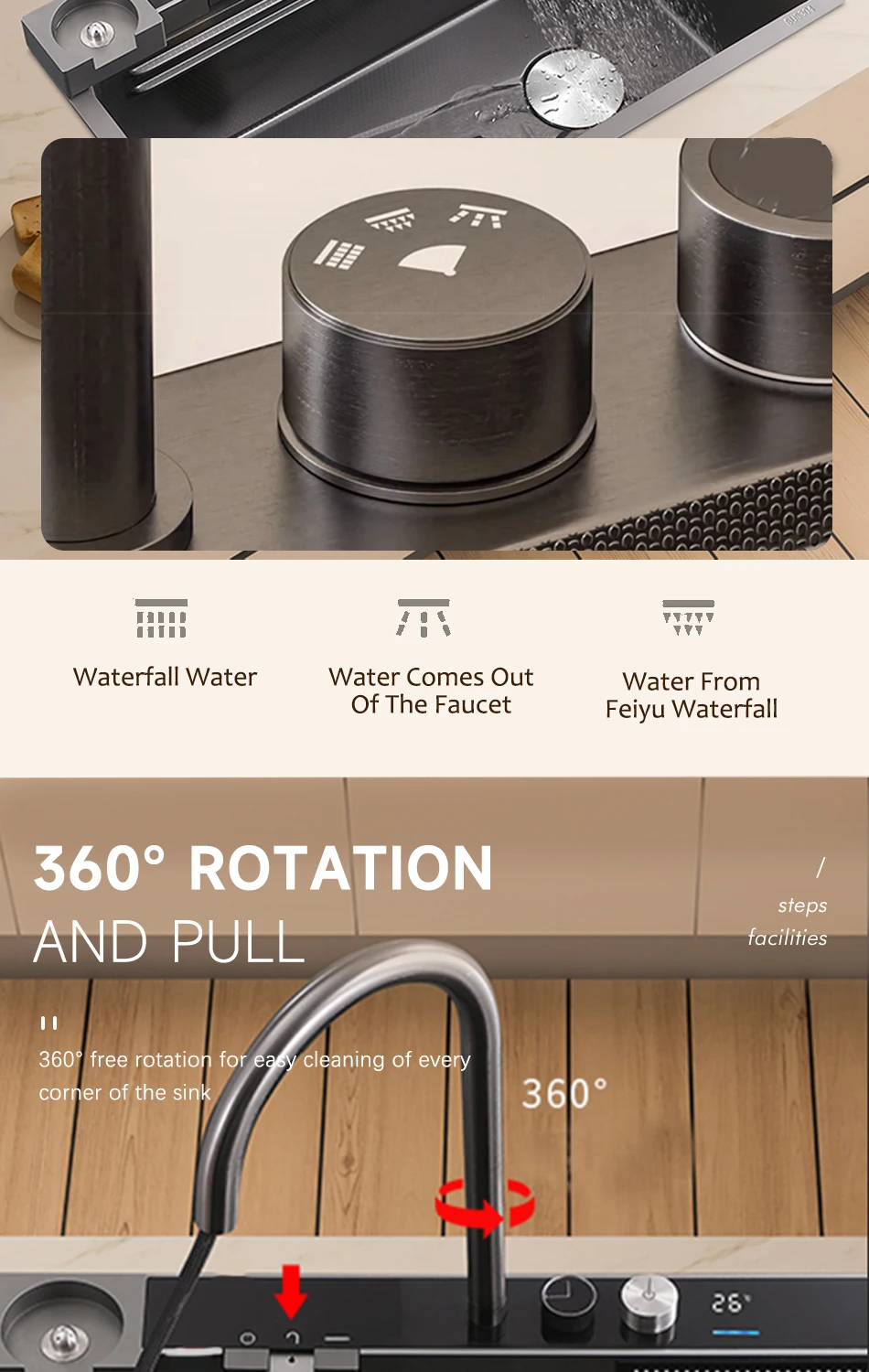 Kot Modern Designs Stainless Steel Smart Multifunction With Digital ...