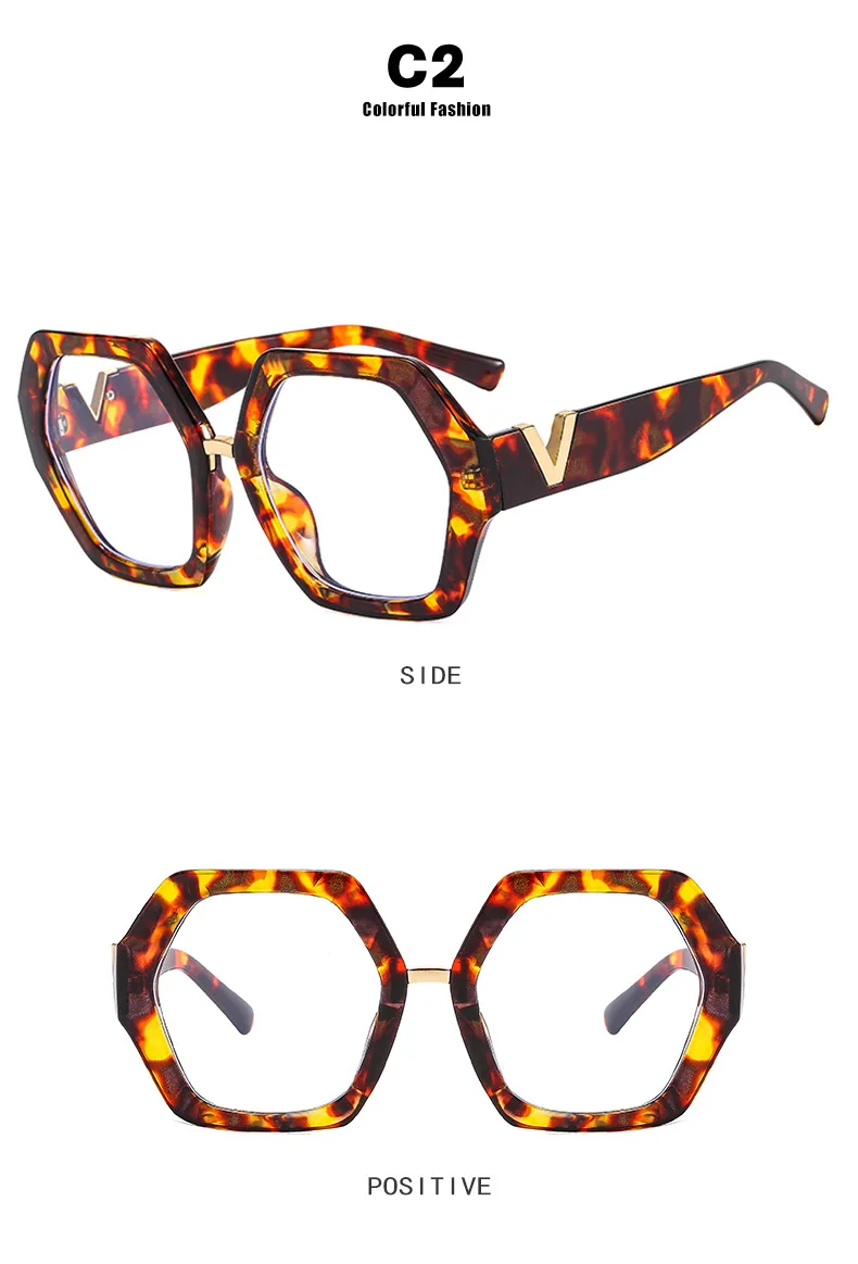 Polygon Designer Vintage Blue Light Blocking Eye Glasses 2023 Optical ...