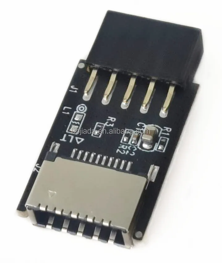 Usb Type-e Socket To Usb 2.0 9pin Male Header Converter Adapter Card ...