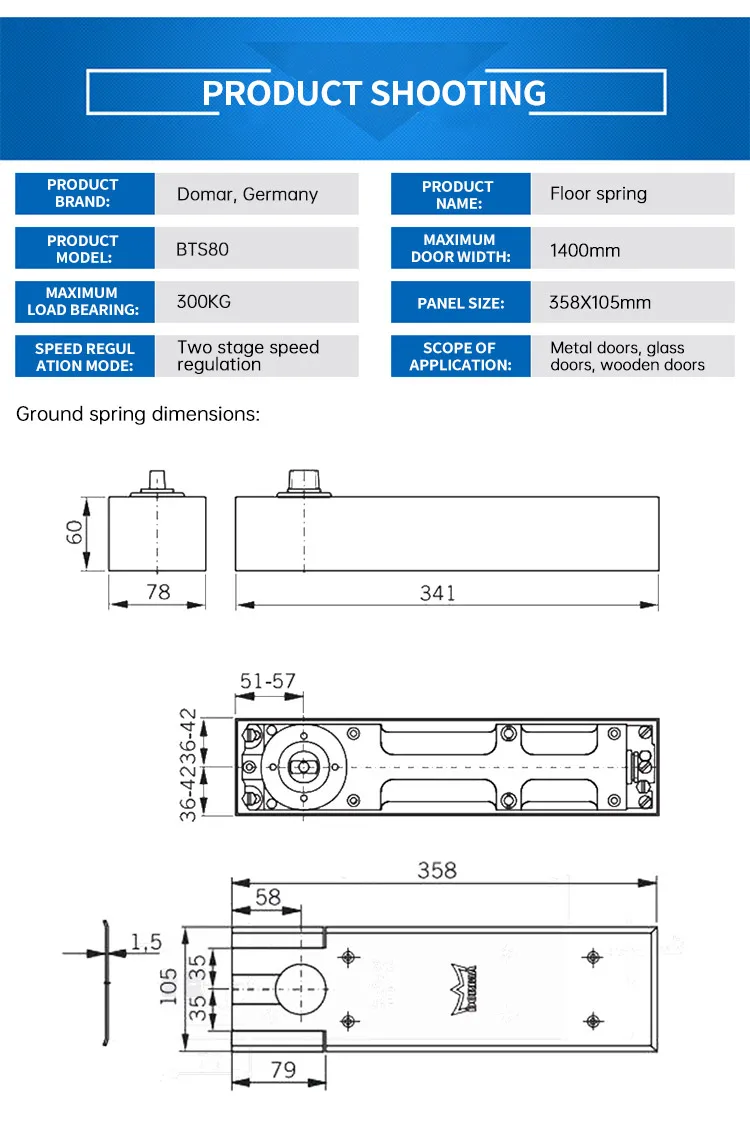 Superior Quality Wholesale Hydraulic Floor Spring Hinge Electric Floor ...