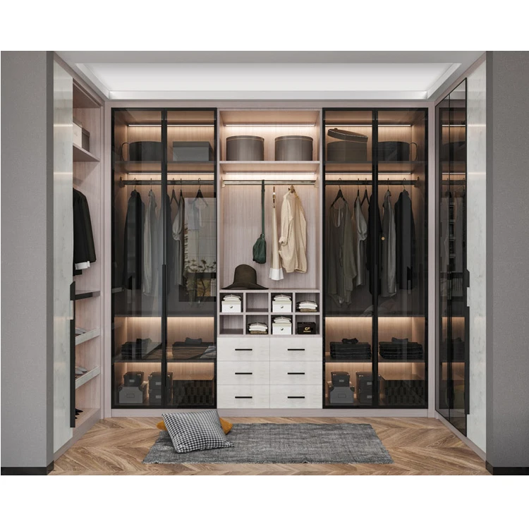 Designs Modern Luxury Open Wardrobe Closet Systems Walk In Closet - Buy ...