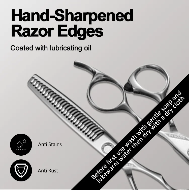Razorline Ak18t Ergonomically Handle Hair Scissors Japan Barber ...