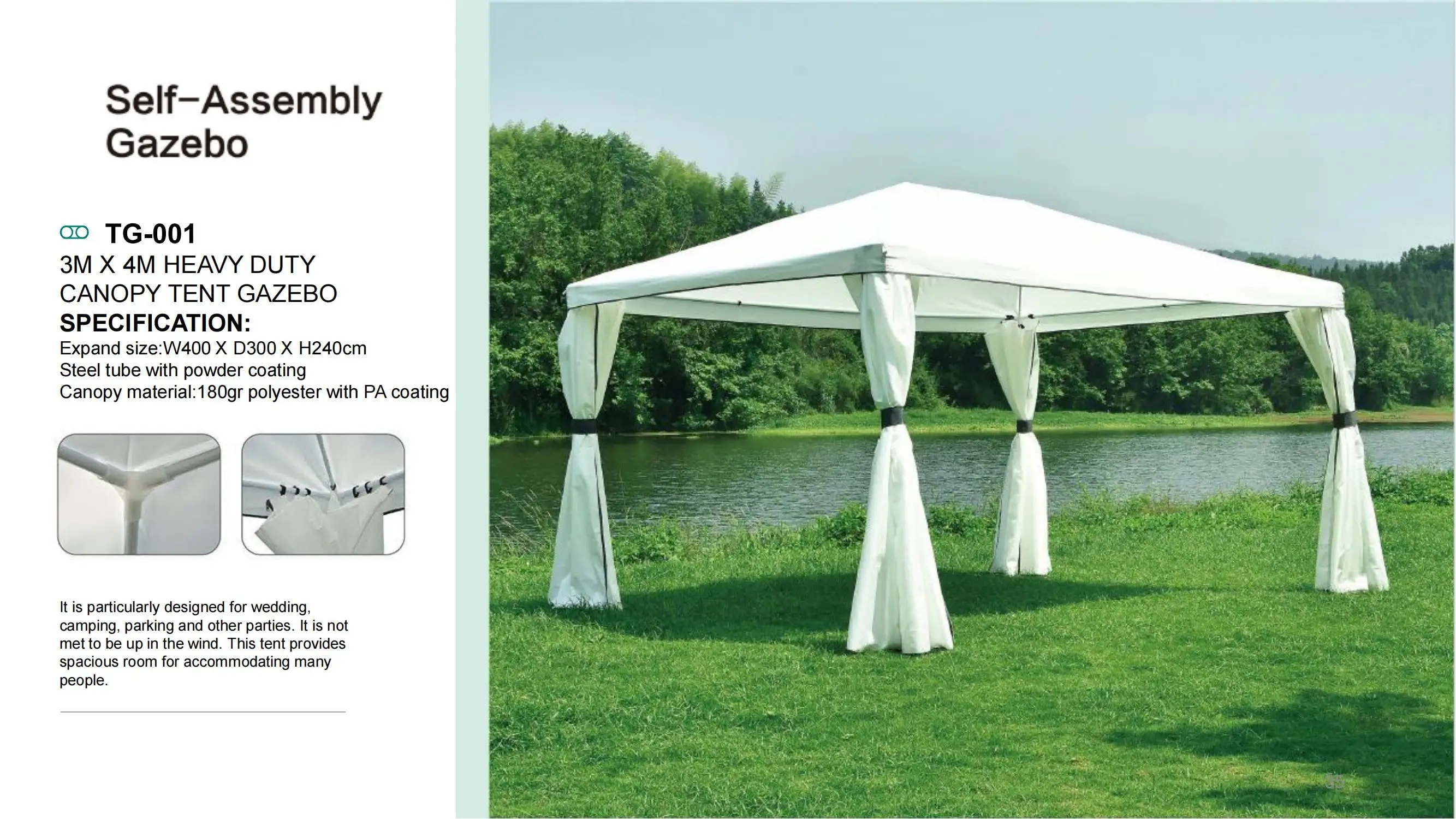 Ousen Yingji Pergola Popup Gezabo Mini Greenhouse Room Side Wall For ...