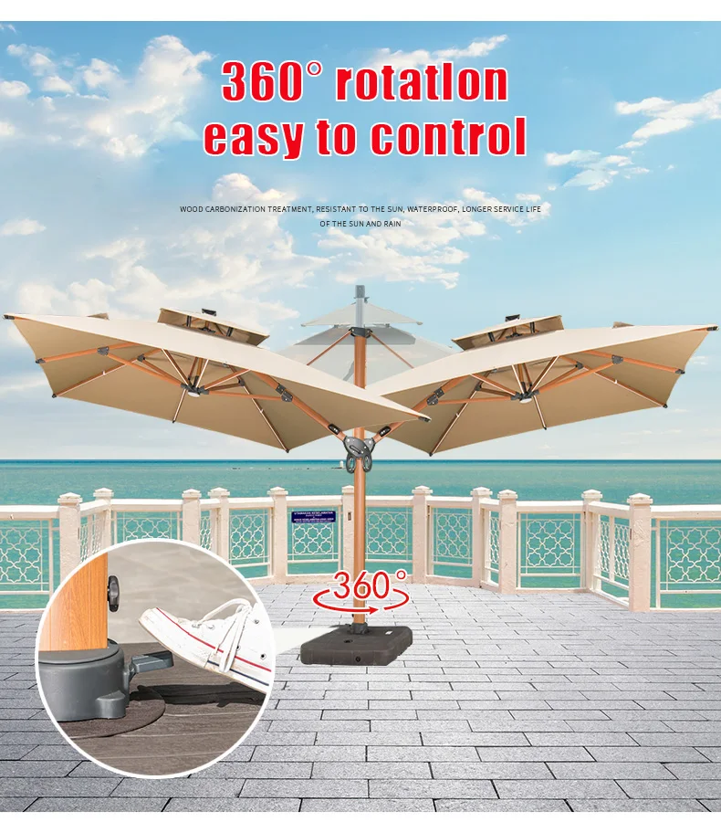 Outdoor Patio Umbrella - Custom Logo Printed Aluminum Frame
