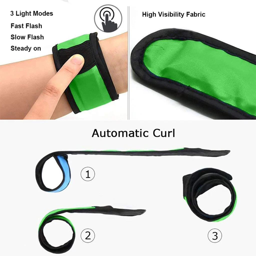 Small Nylon Light up Arm Band Wholesale Sports Led Slap Bracelet Light ...