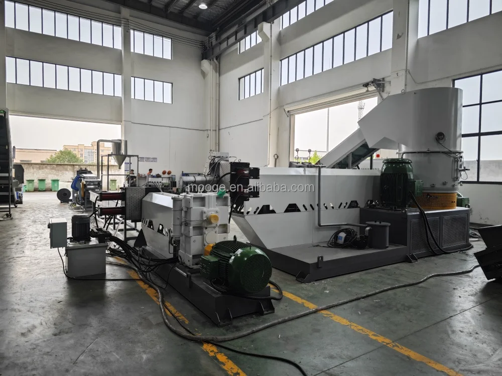 Double Stage Plastic Compactor Pelletizing Machine for PP PE Film ...