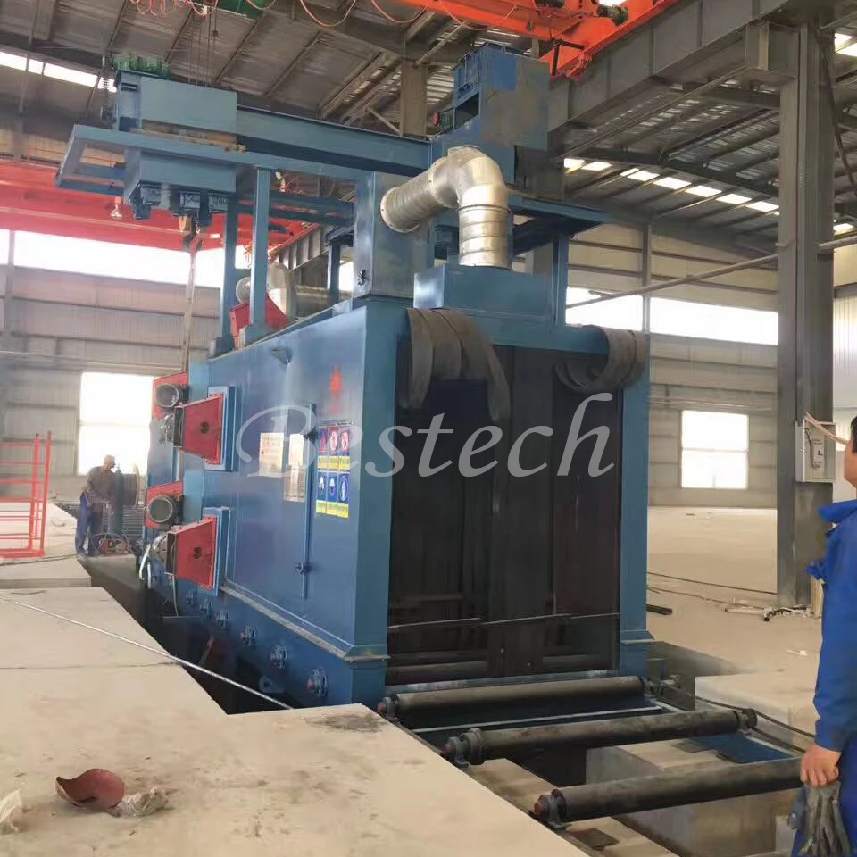 Shot Blasting Machine H Beam Shot Blasting And Painting Line Steel ...